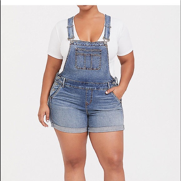 torrid | Jeans | Nwt Torrid Stretch Denim Overtalls Medium Rinse | Poshmark